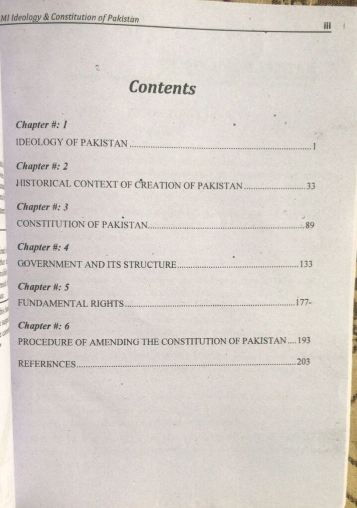 Ideology and Constitution of Pakistan| Latest Edition