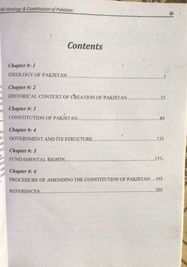 Ideology and Constitution of Pakistan| Latest Edition