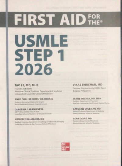 First Aid For USMLE STEP 1; Color MATT| Latest Edition 2026